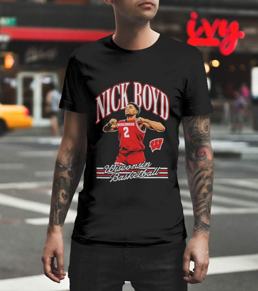 Nick Boyd Wisconsin Basketball Badgers Number 2 T-Shirt