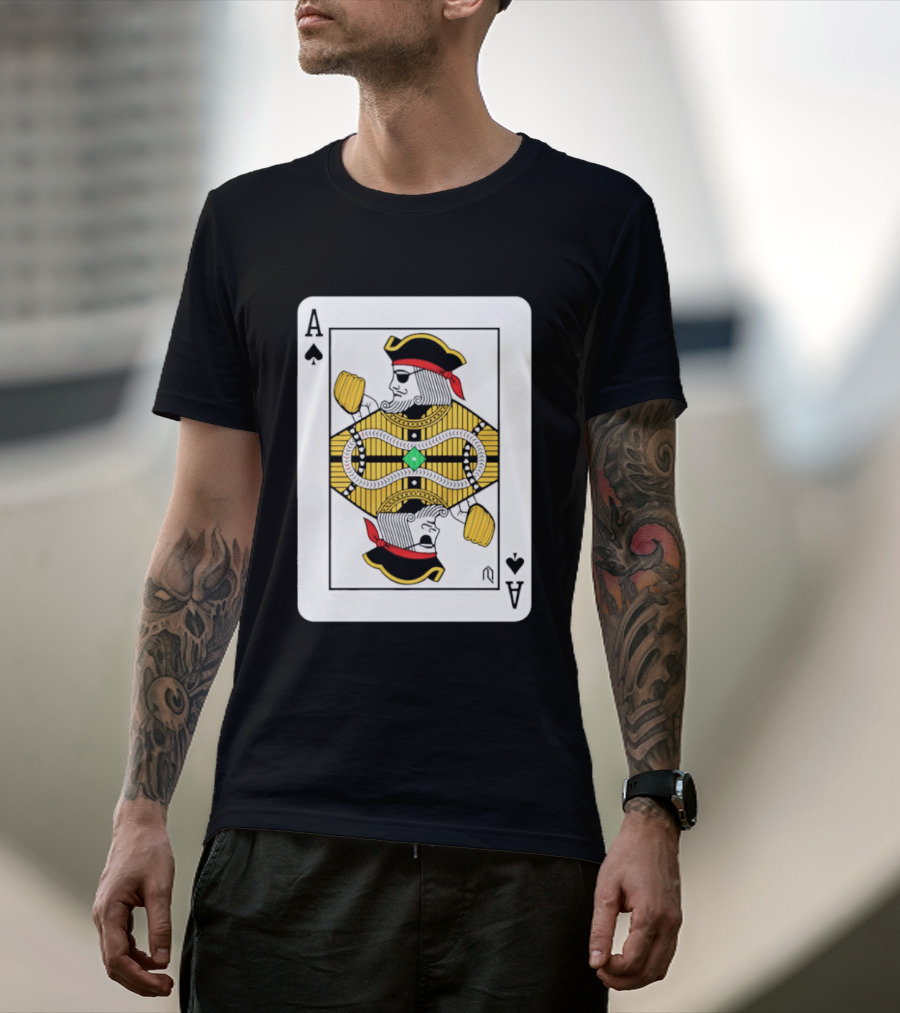 Pittsburgh Pirates Ace Of Spades Playing Card Baseball T-Shirt