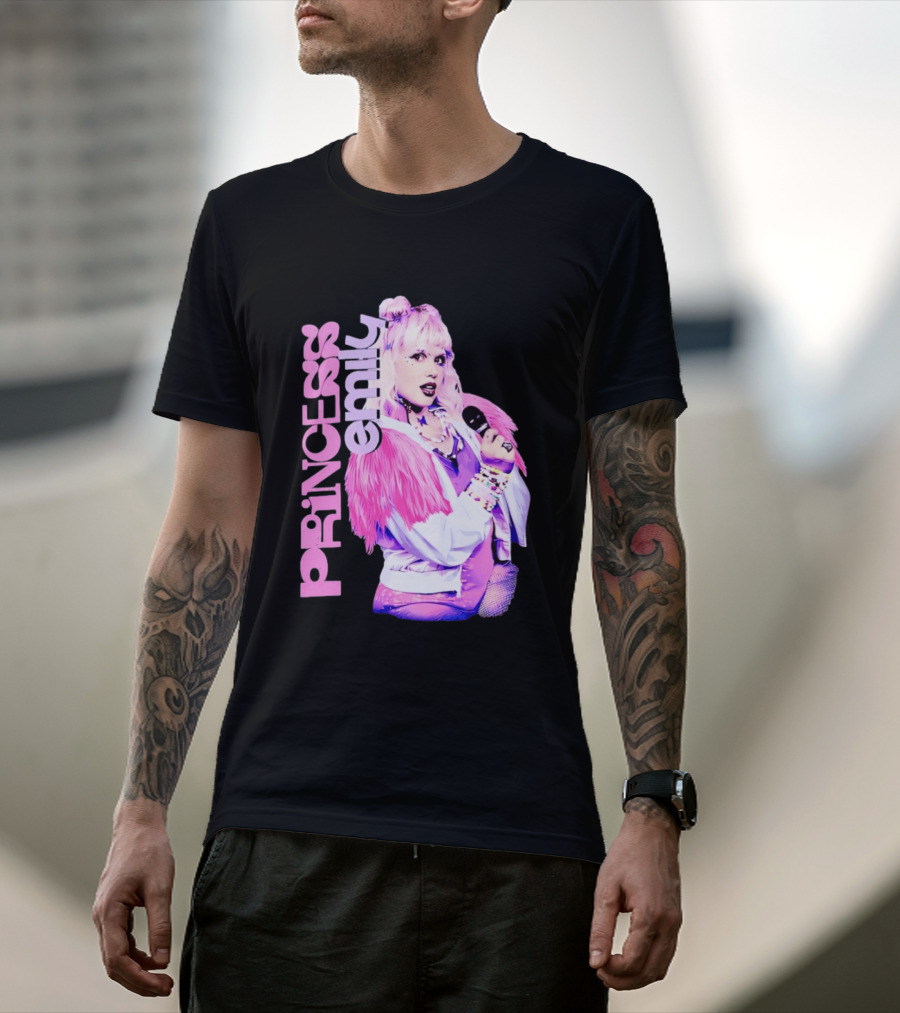 Princess Emily Pop Star Style Microphone Fashion T-Shirt