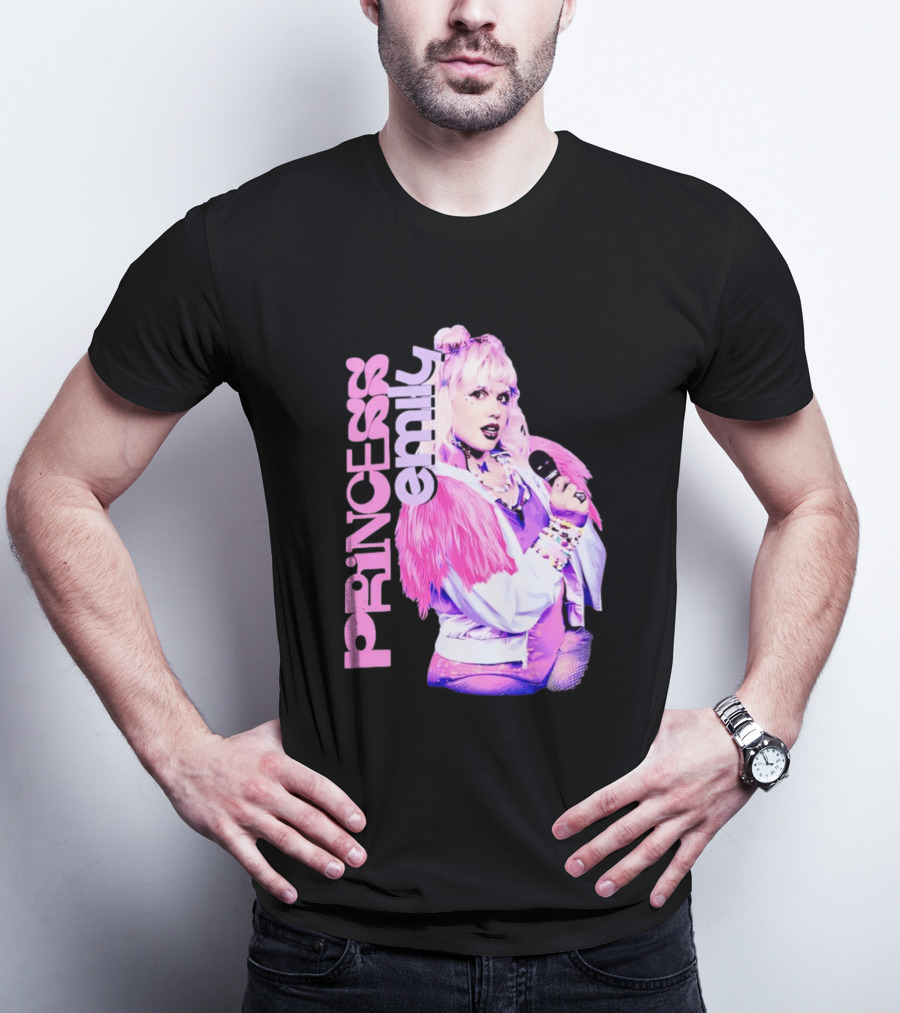 Princess Emily Pop Star Style Microphone Fashion T-Shirt