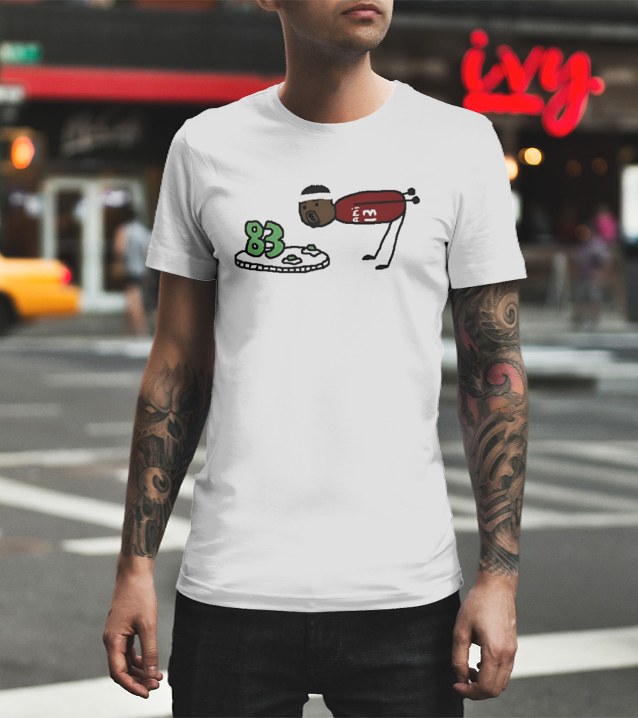 Bam Adebayo Miami Heat Player Art With Number 83 T-Shirt