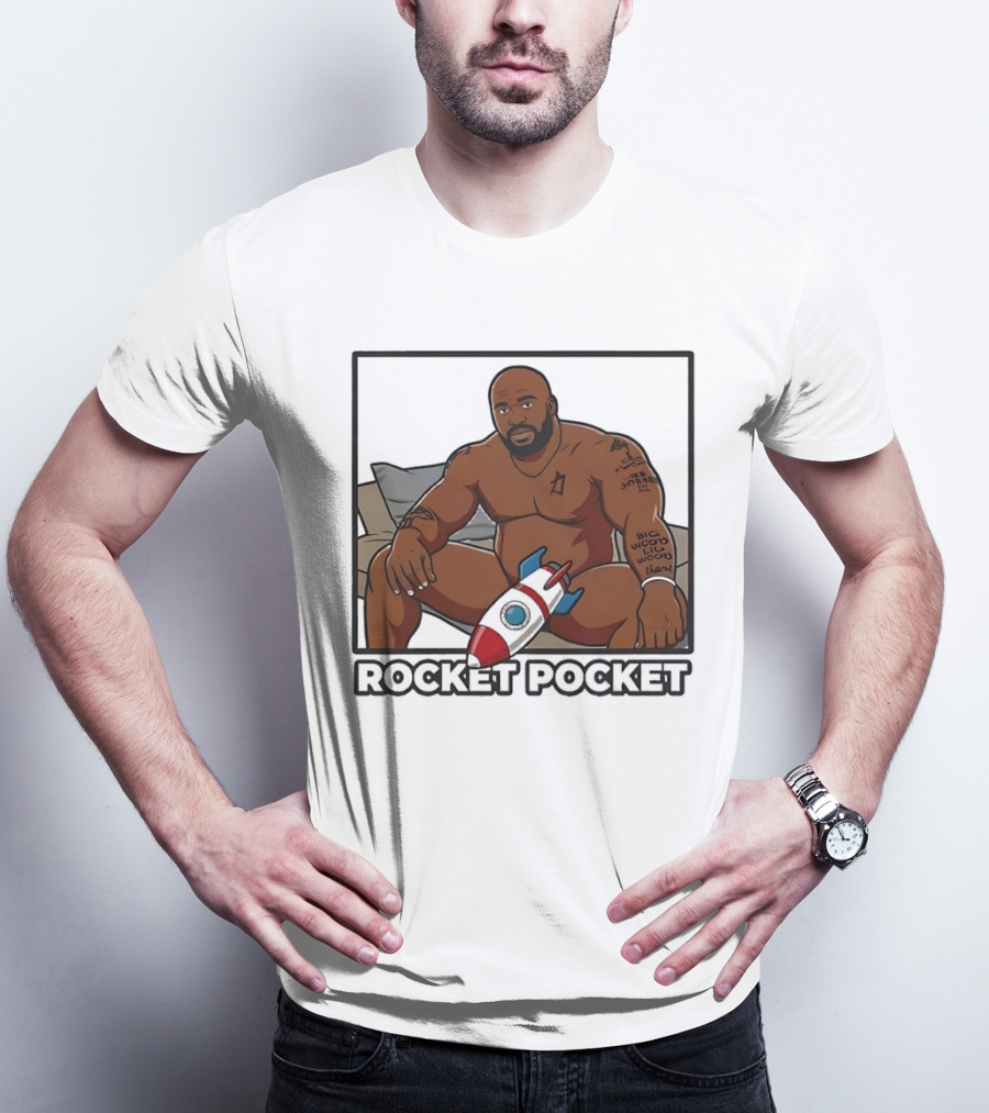 ROCKET POCKET Barry Wood Cartoon T-Shirt