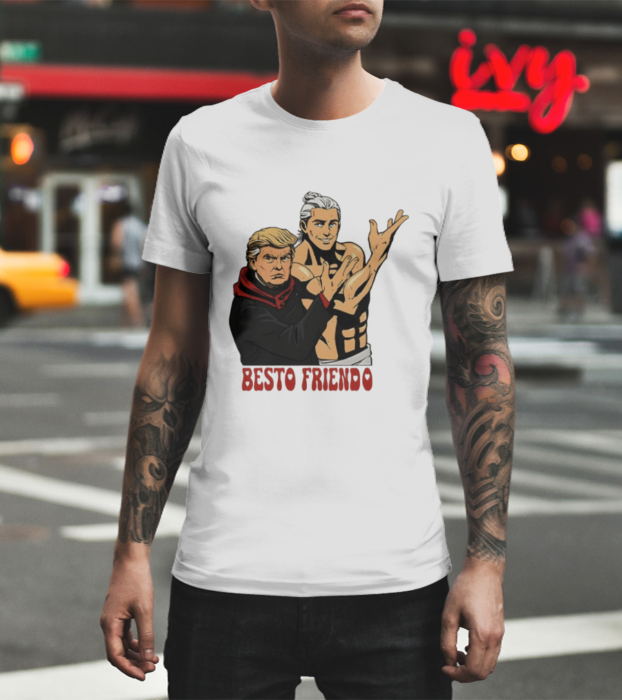 Besto Friendo Trump Anime Crossover Meme T-Shirt