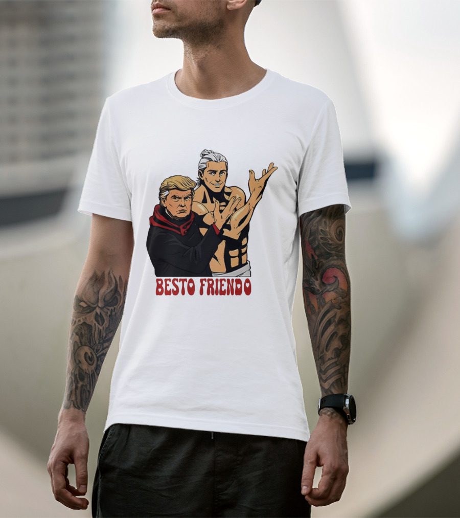 Besto Friendo Trump Anime Crossover Meme T-Shirt