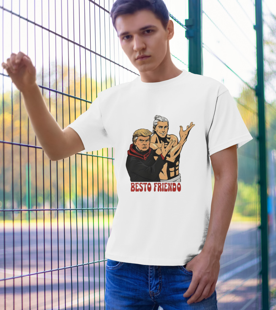 Besto Friendo Trump Anime Crossover Meme T-Shirt