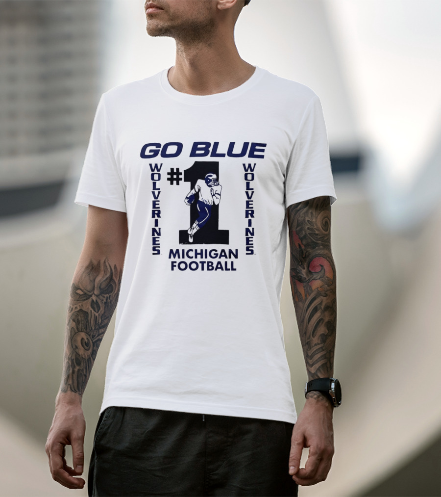 Michigan Wolverines #1 Football Go Blue T-Shirt