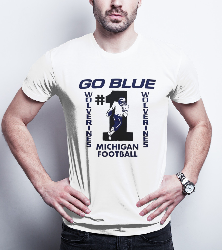Michigan Wolverines #1 Football Go Blue T-Shirt