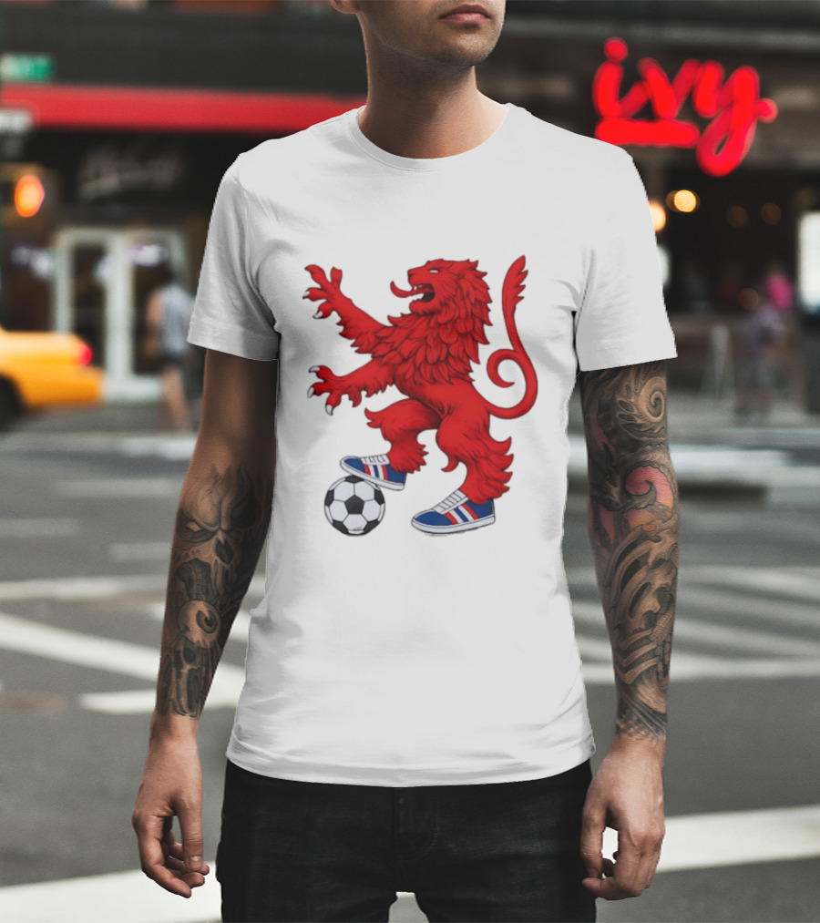 Every Other Saturday Rangers FC Red Lion Mascot Soccer Shoes T-Shirt