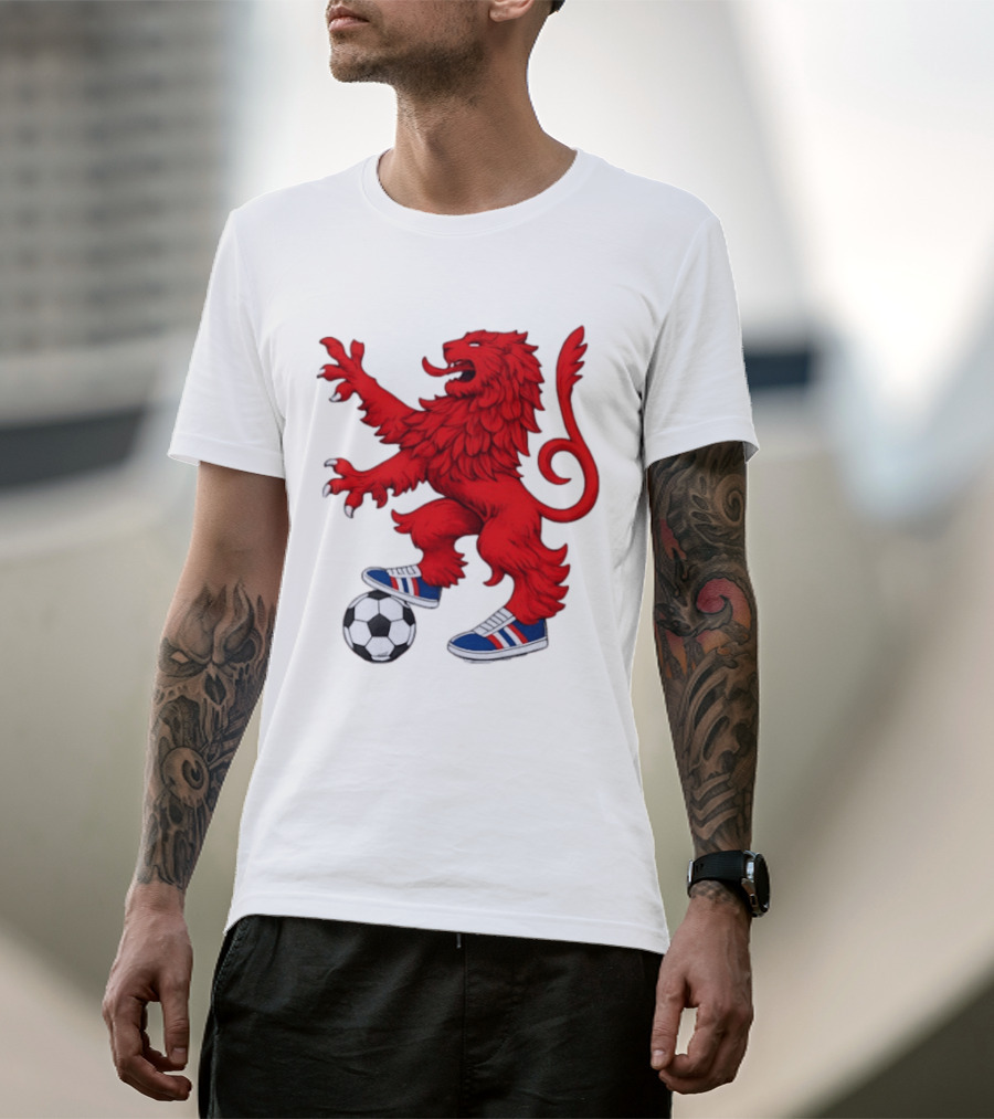 Every Other Saturday Rangers FC Red Lion Mascot Soccer Shoes T-Shirt