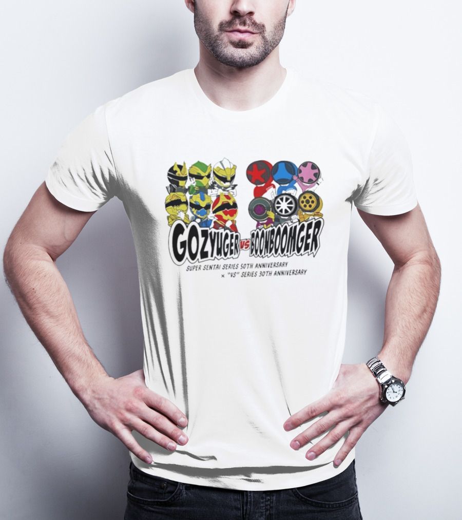 Gozyuger Vs Boonboomger Super Sentai Series 50th Anniversary Celebration Characters T-Shirt