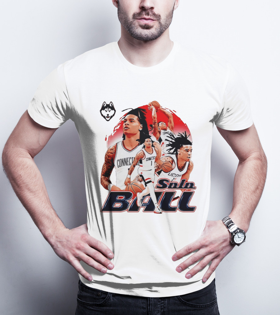 UConn Huskies Solo Ball Connecticut Men's Basketball Collage T-Shirt