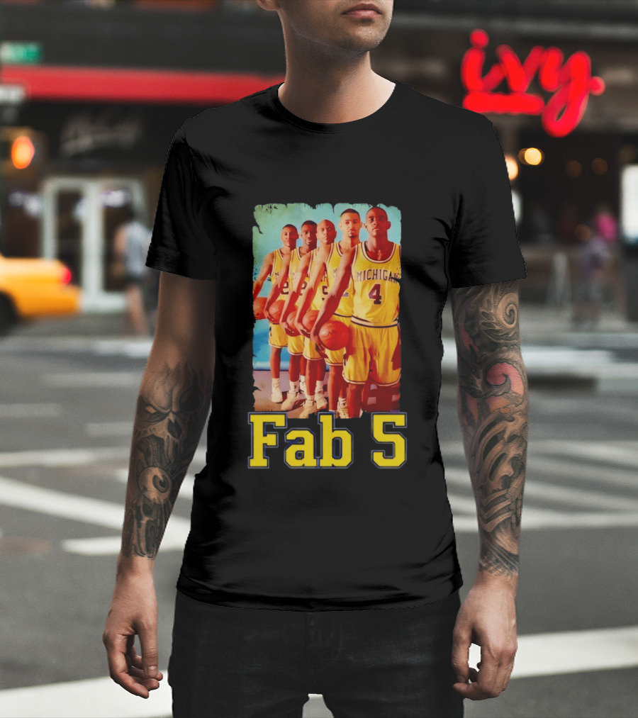 Fab Five Michigan Wolverines Basketball Fab 5 T-Shirt