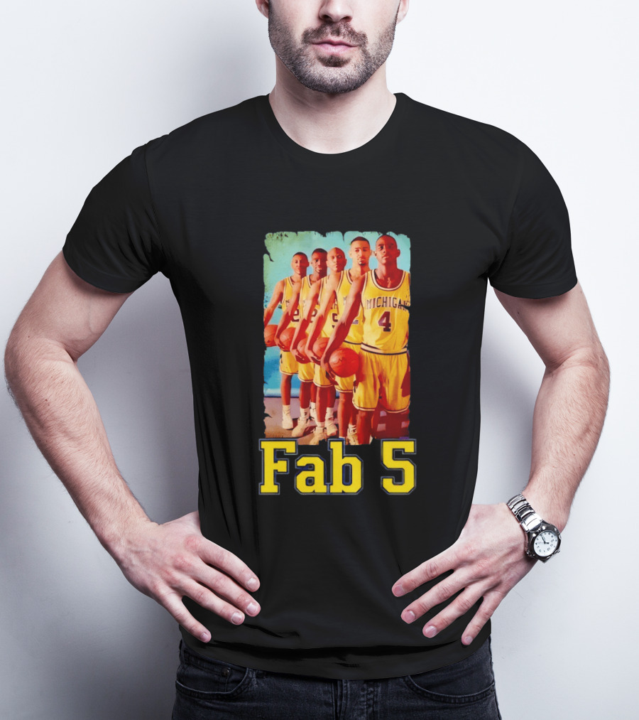 Fab Five Michigan Wolverines Basketball Fab 5 T-Shirt