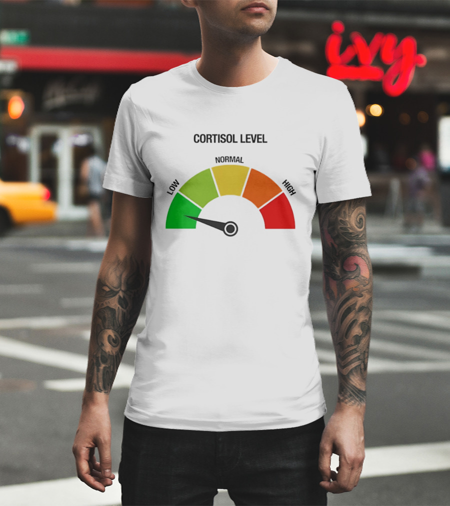 Cortisol Level Low Stress Indicator Gauge T-Shirt