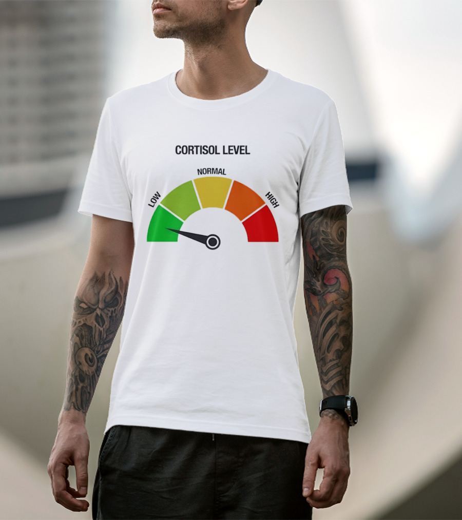 Cortisol Level Low Stress Indicator Gauge T-Shirt