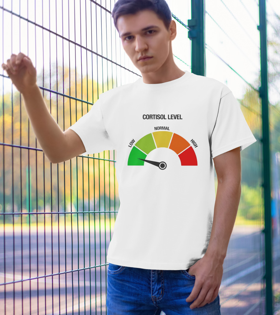 Cortisol Level Low Stress Indicator Gauge T-Shirt