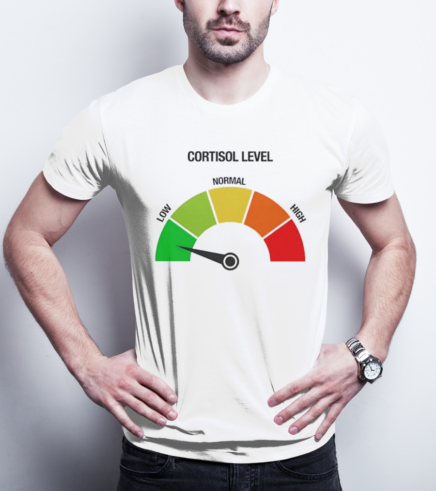 Cortisol Level Low Stress Indicator Gauge T-Shirt