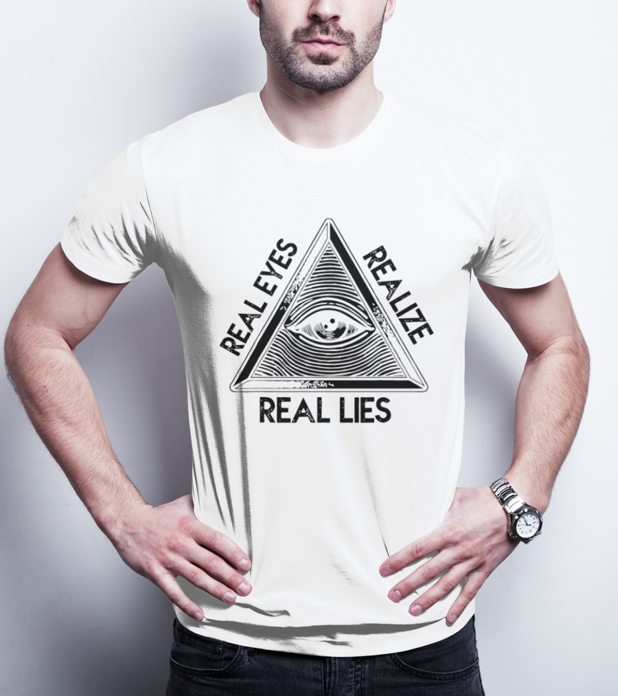 Real Eyes Realize Real Lies Eye Pyramid T-Shirt
