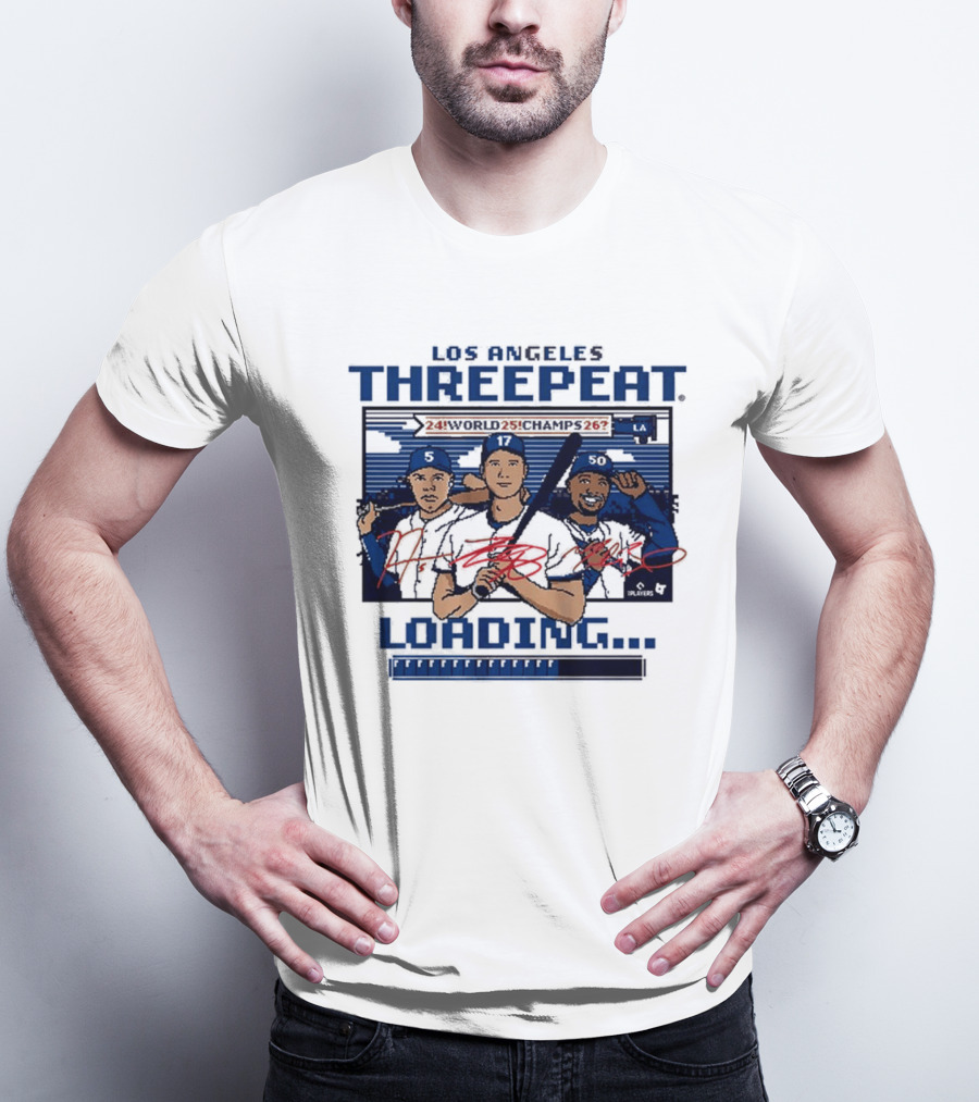Los Angeles Threepeat World Champs Home Runs Loading T-Shirt