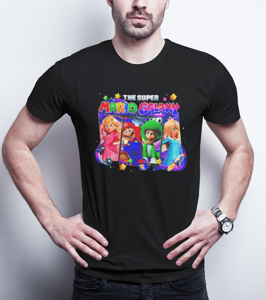 The Super Mario Galaxy Movie Characters Gamer Space Adventure T-Shirt