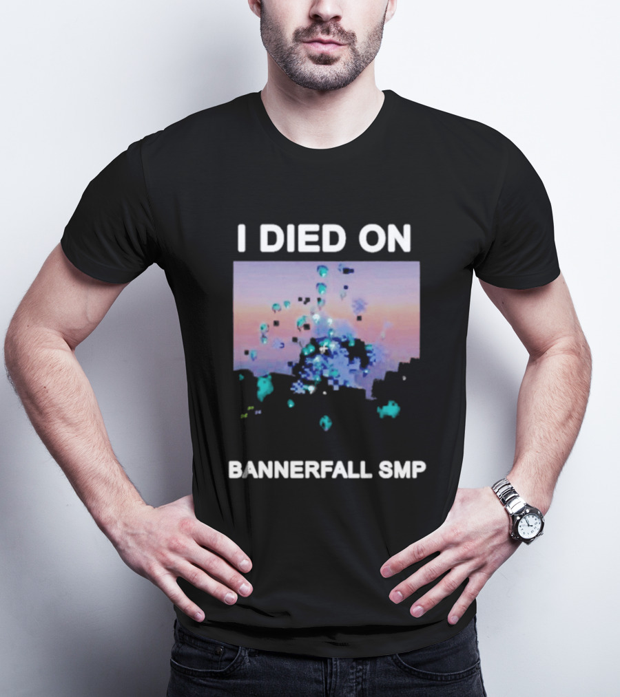 I Died On Bannerfall SMP Colorful Abstract Pixel Explosion T-Shirt