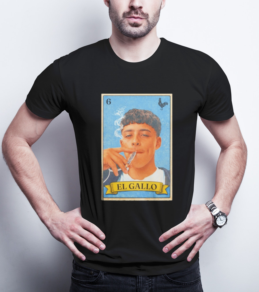 El Gallo Smoking Card 6 Rooster T-Shirt