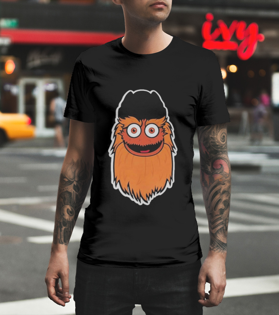 Joe Giglio Wearing Philadelphia Flyers Gritty T-Shirt
