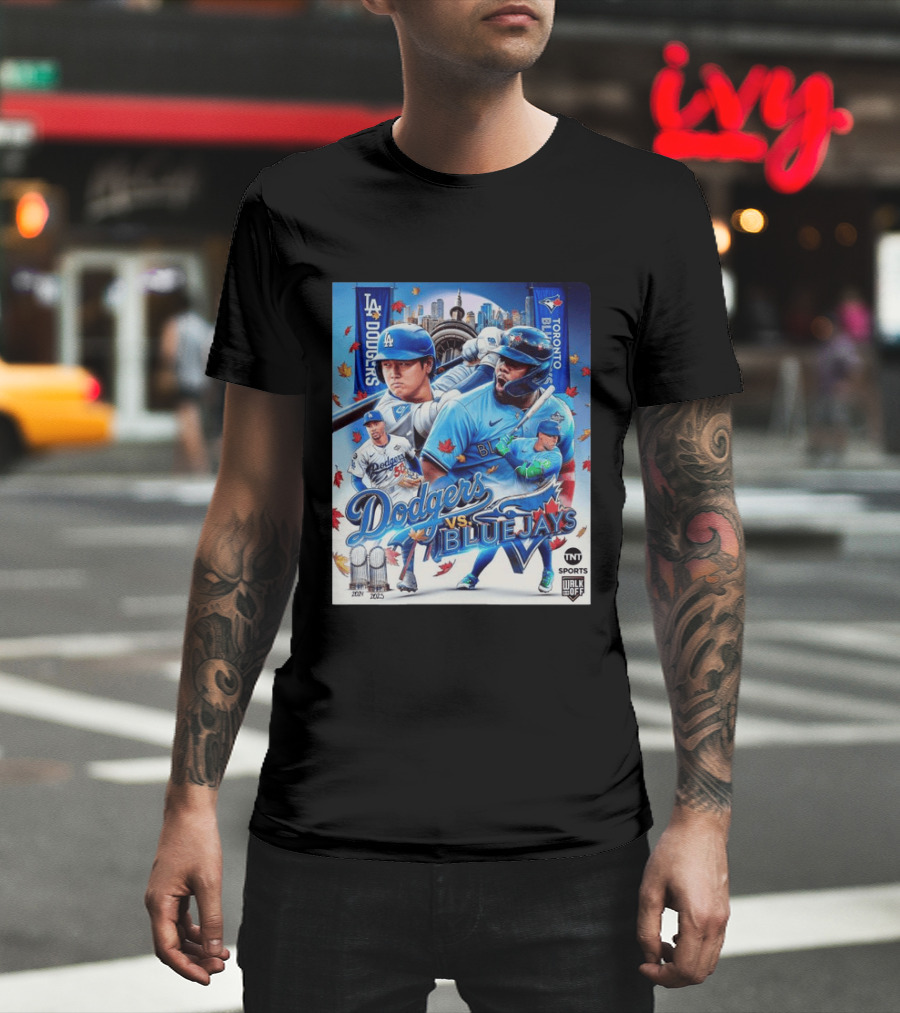 Los Angeles Dodgers Vs Toronto Blue Jays 2023 MLB TNT Sports U Walk Off Cityscape Baseball Event T-Shirt