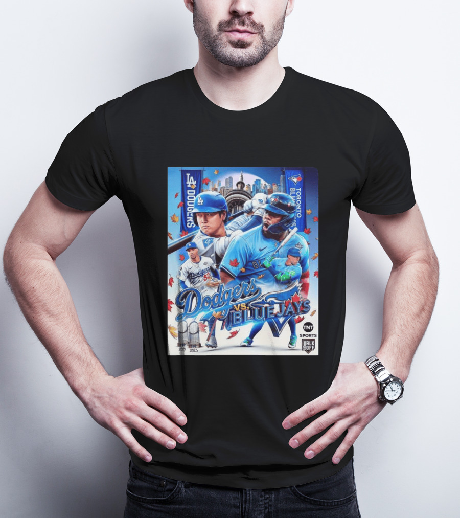 Los Angeles Dodgers Vs Toronto Blue Jays 2023 MLB TNT Sports U Walk Off Cityscape Baseball Event T-Shirt