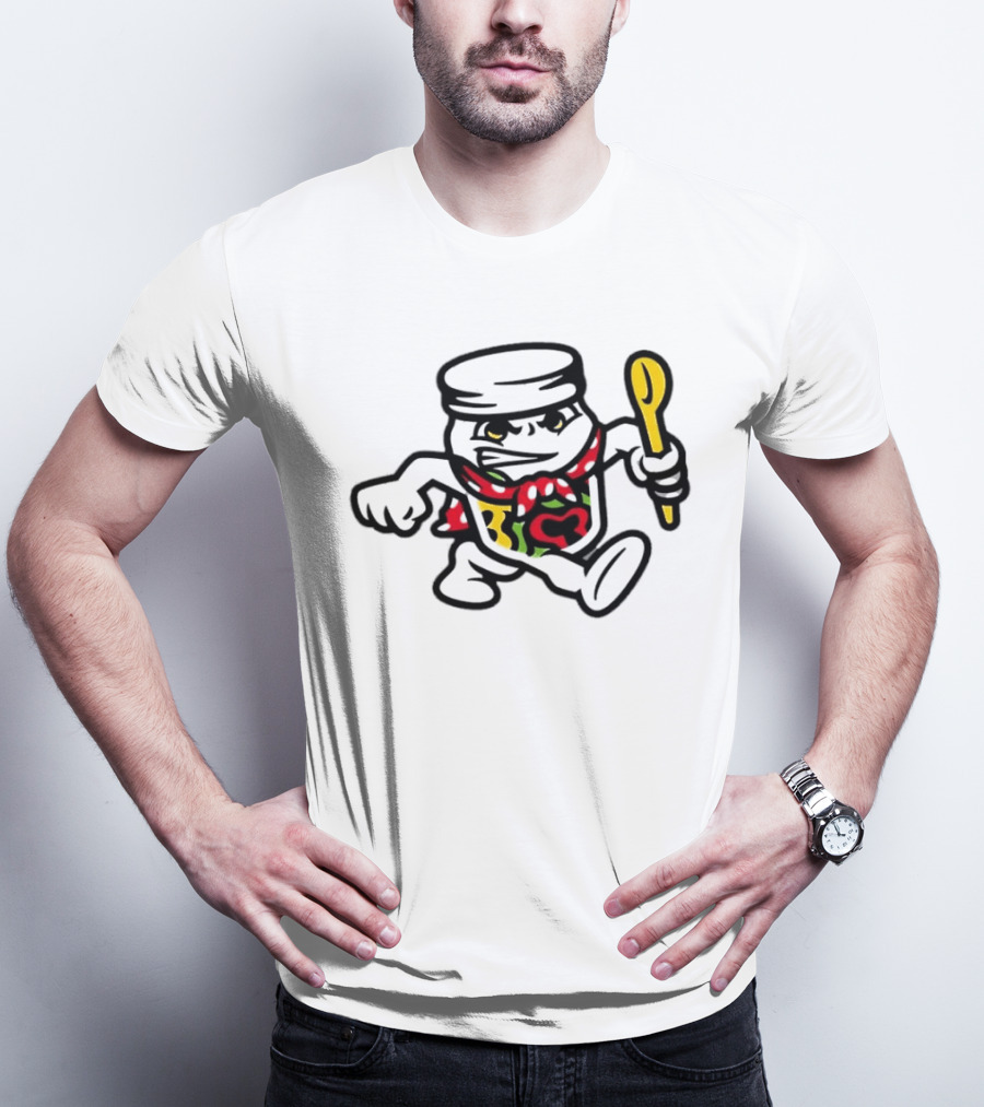 Peppers In Oil Jar Character With Spoon T-Shirt