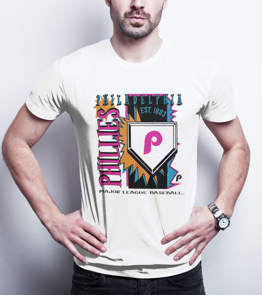 Philadelphia Phillies Major League Baseball Cooperstown Neon Field Est 1883 T-Shirt