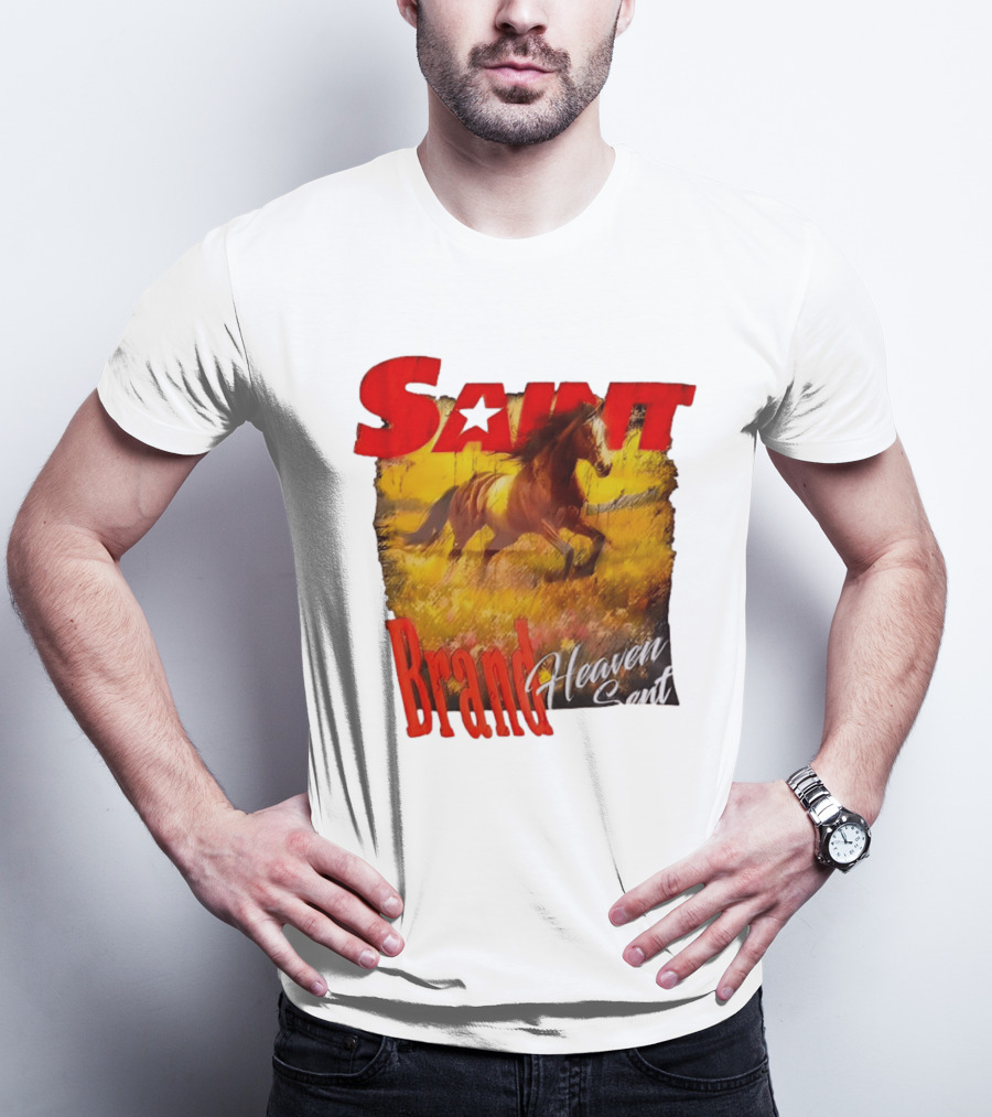 Saint Brand Heaven Sent Galloping Horse Wild West T-Shirt