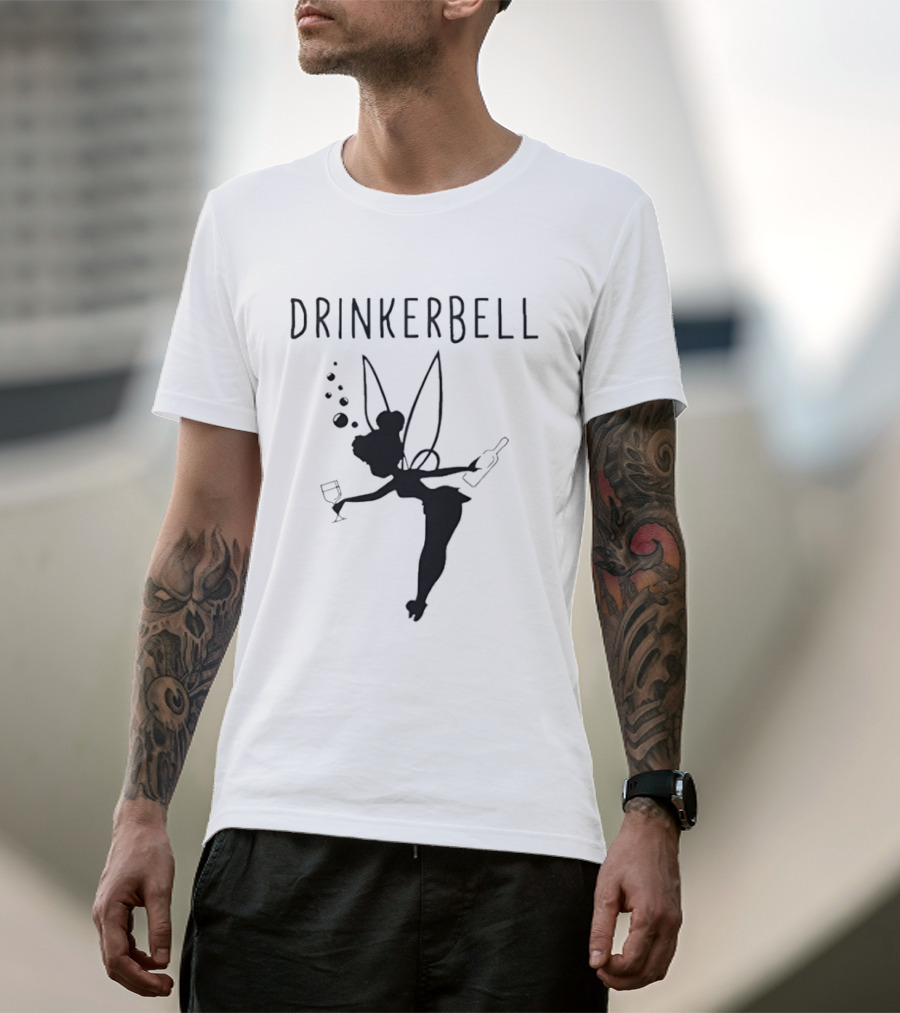 Drinkerbell Tinker Bell Whisky Beer Shadow Fairy T-Shirt