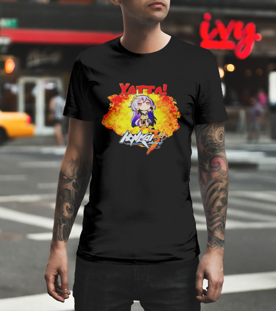 Yatta Honkai Impact 3rd Anime Character Celebration Explosion T-Shirt