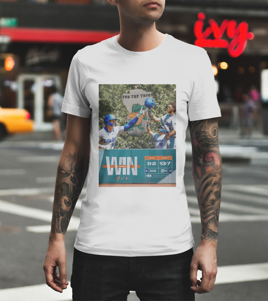 Florida Gators Win Series Over Georgia Bulldogs Feed The Trees 8 2 13 7 T-Shirt