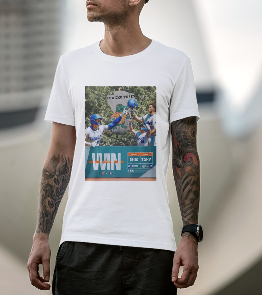 Florida Gators Win Series Over Georgia Bulldogs Feed The Trees 8 2 13 7 T-Shirt