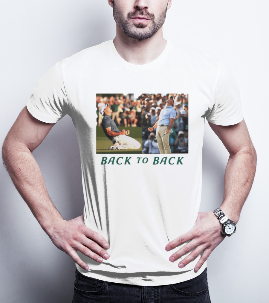 Rory McIlroy Golf The Masters Back To Back Celebration Photo T-Shirt
