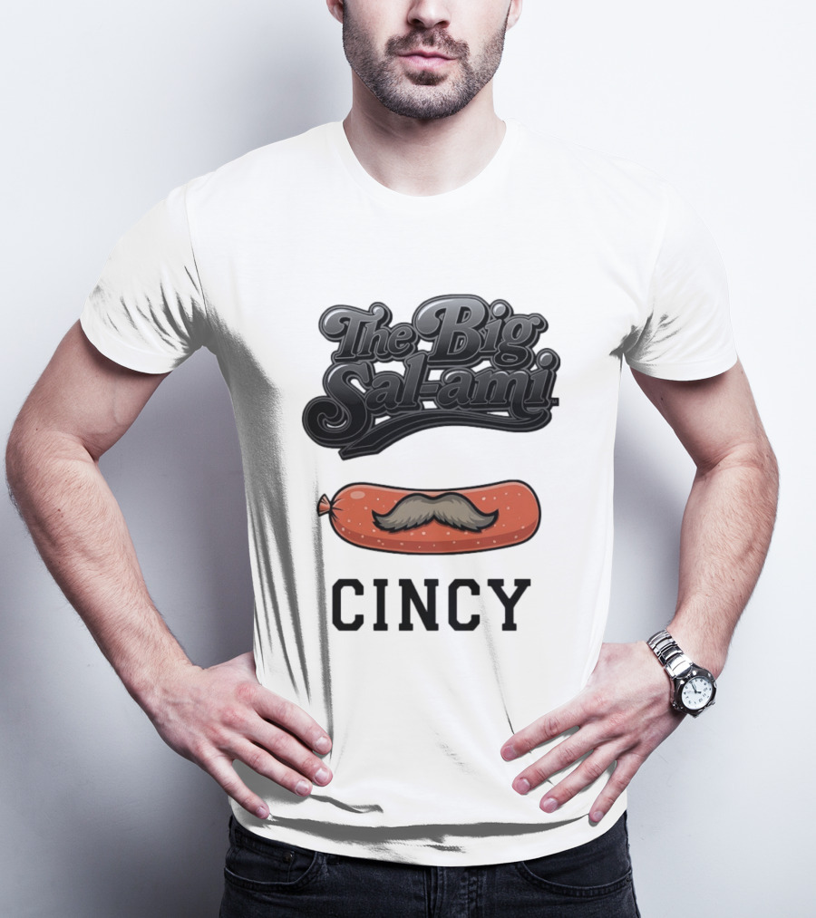 The Big Salami Cincy Mustache T-Shirt
