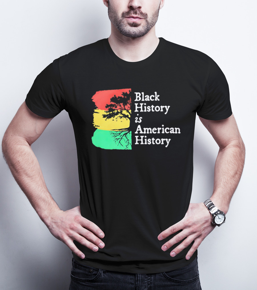 Black History Is American History Ghana Flag T-Shirt
