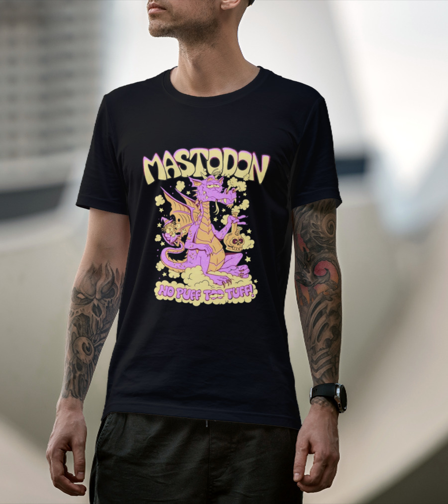 Mastodon No Puff Too Tuff Wizard Dragon 420 T-Shirt