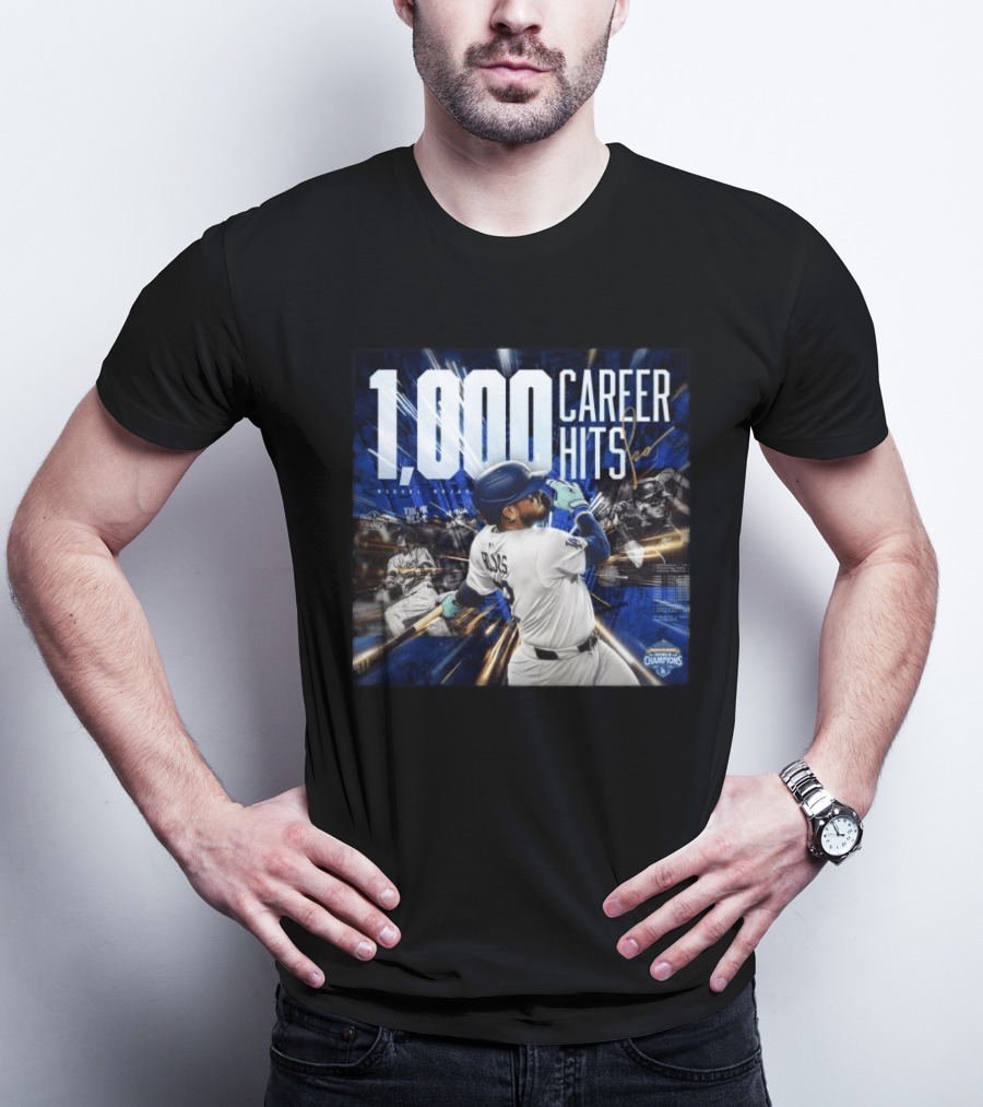 1000 Career Hits Dodgers MLB Champions Celebrating Milestone T-Shirt