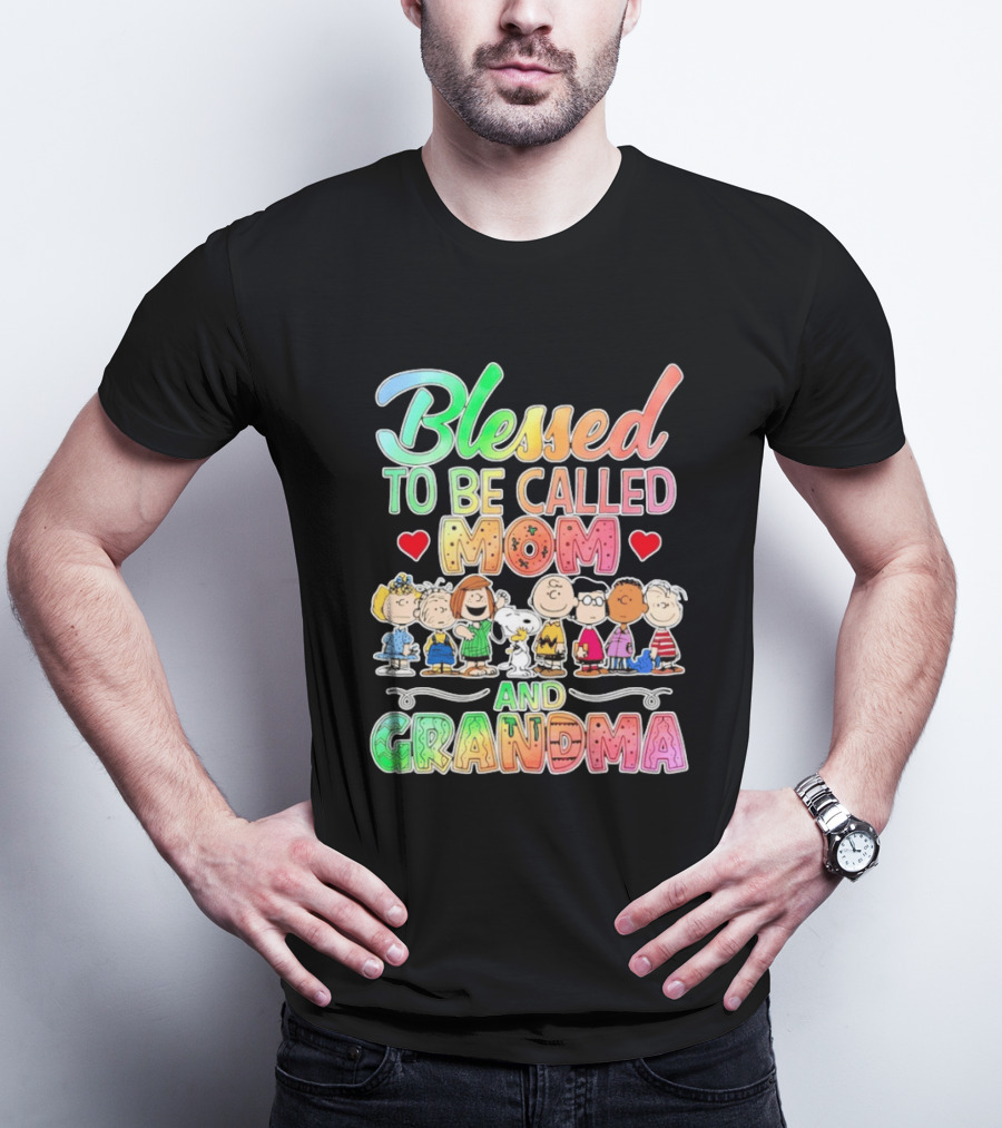 Blessed To Be Called Mom And Grandma Peanuts Characters T-Shirt