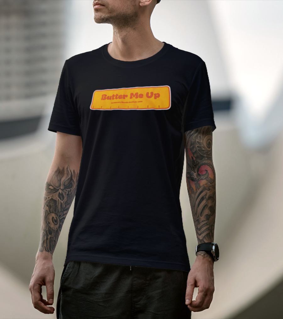 Butter Me Up Montgomery Biscuits Baseball 2026 Yellow Banner T-Shirt