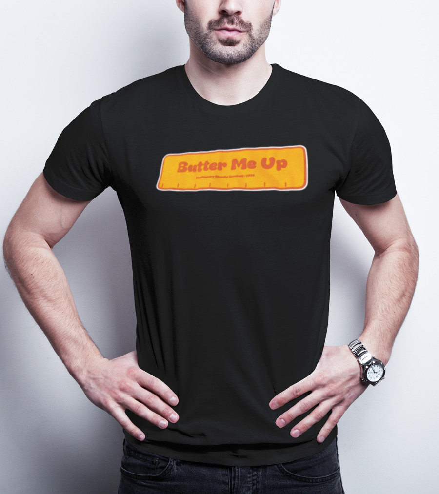 Butter Me Up Montgomery Biscuits Baseball 2026 Yellow Banner T-Shirt