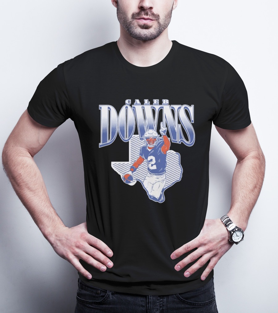 Caleb Downs Number 2 Texas Football Star Dallas Cowboys T-Shirt