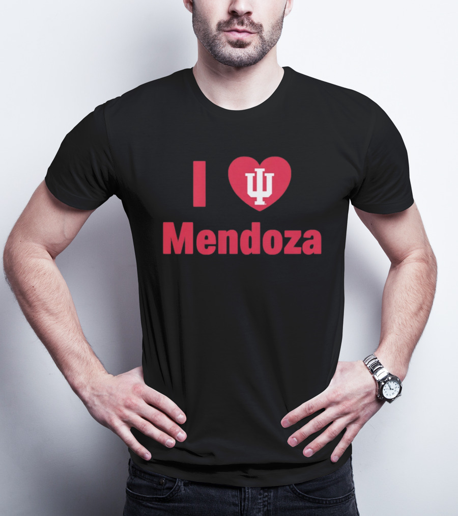 Indiana Hoosiers Football I Love IU Mendoza T-Shirt