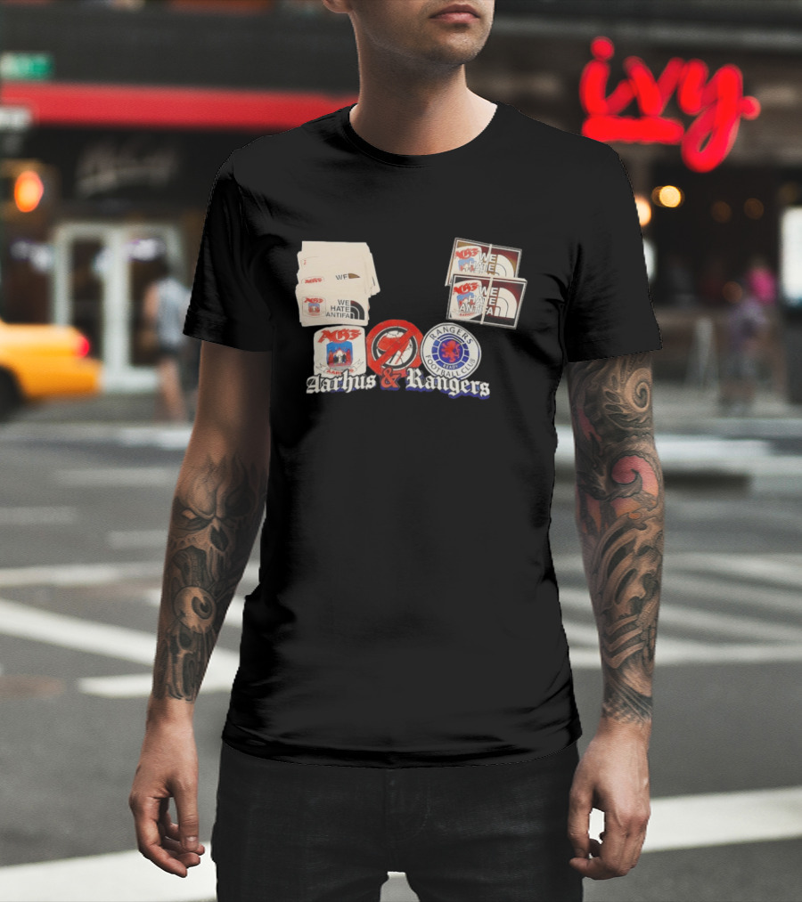 Rangers Football Club Aarhus Gymnastikforening We Hate Antifa T-Shirt