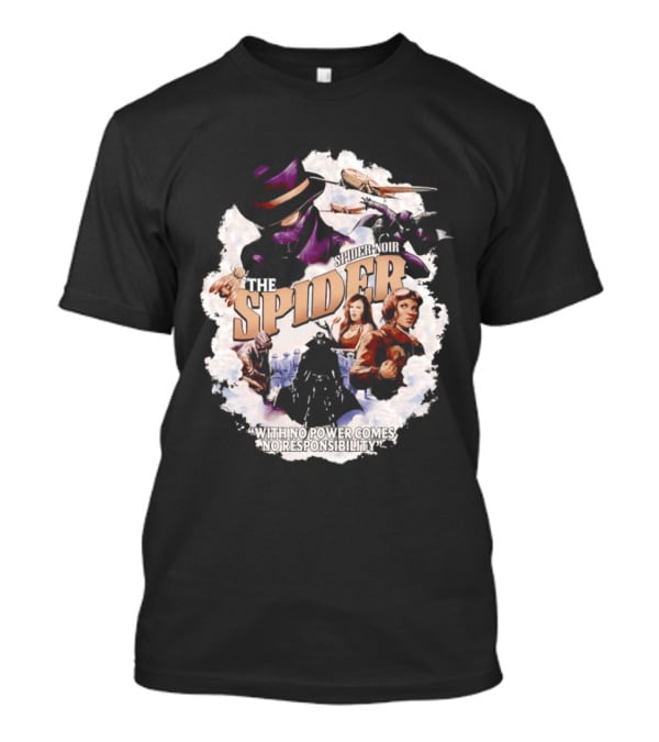 The Spider With No Power Comes No Responsibility Noir Classic Action T-Shirt