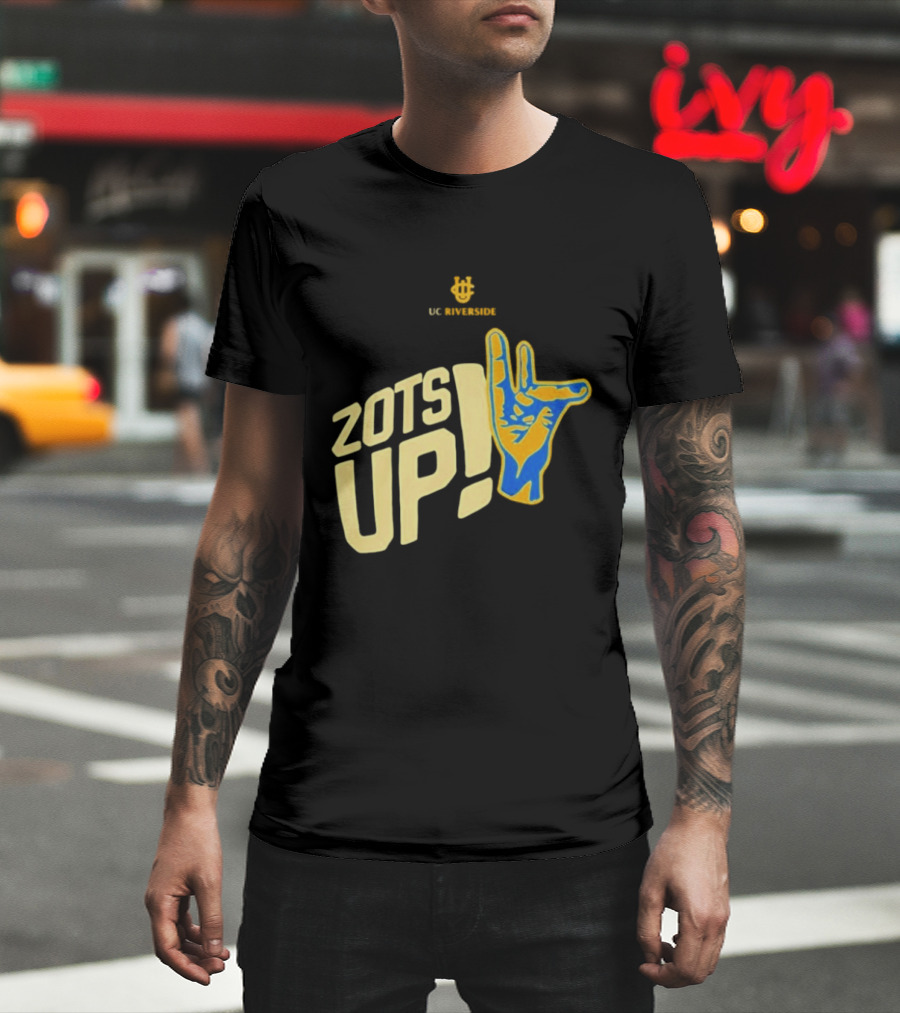 UC Riverside Zot Hand Sign Zots Up T-Shirt