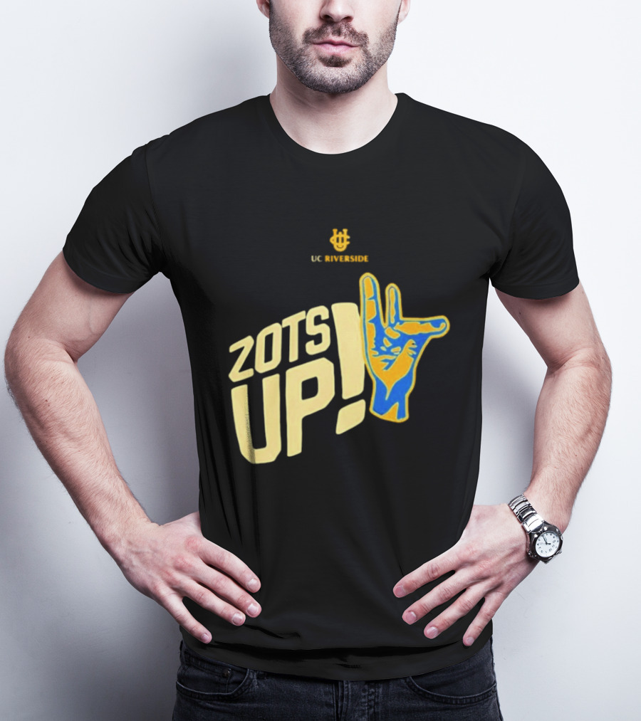 UC Riverside Zot Hand Sign Zots Up T-Shirt